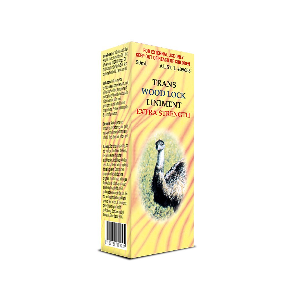 Trans Wood Lock Liniment with Emu Oil Extra Strength 50mL – BeeVitamins