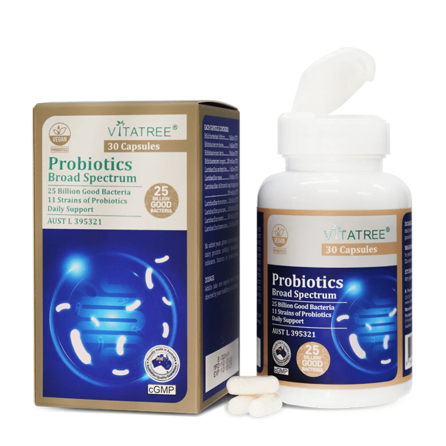Vitatree Probiotics Broad Spectrum 30 Capsules – BeeVitamins